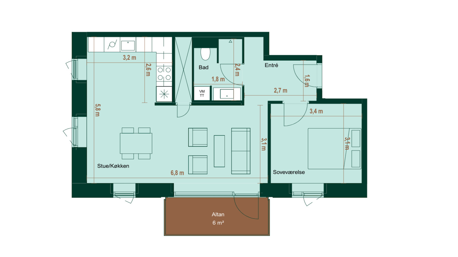 Bomhusvej 18 A, 3. mf.